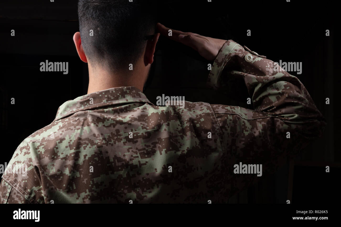 Soldier saluting hi-res stock photography and images - Alamy