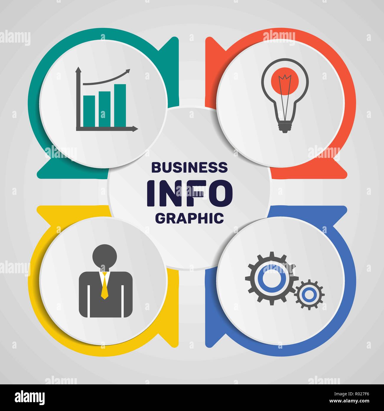 Business infographics circle arrow Stock Vector Images - Alamy