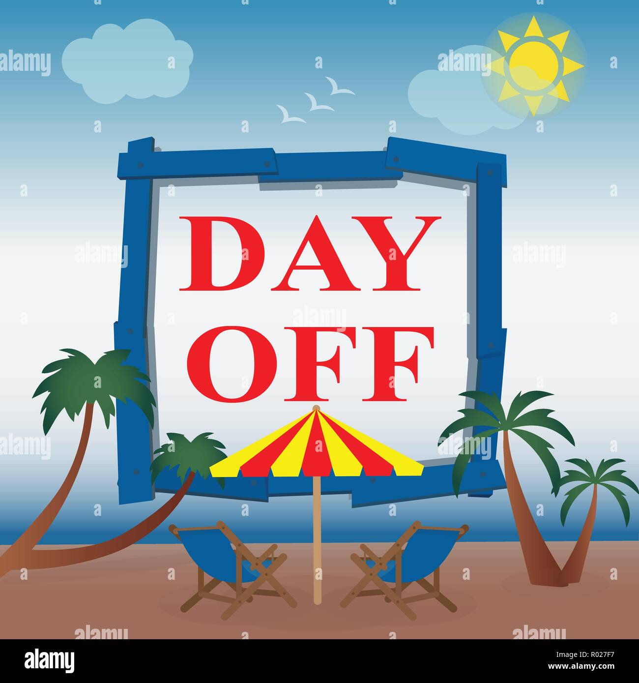 Seaside beach holiday resort Stock Vector Images - Alamy