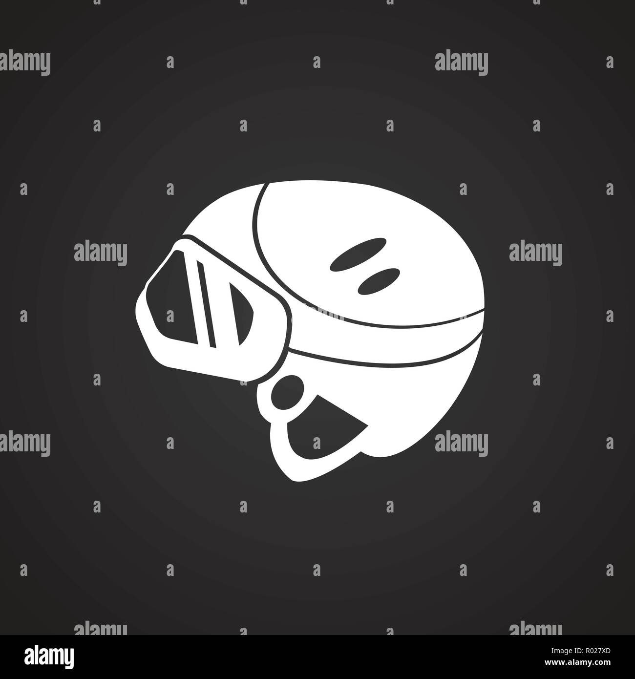 Ski helmet on black Stock Vector Images - Alamy