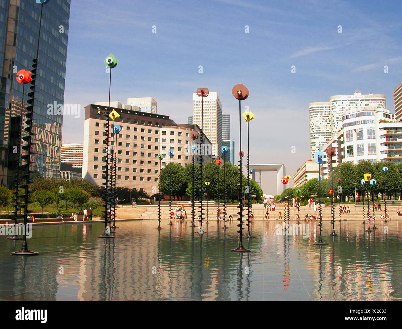 Looking up the Axe Historique from Bassin Takis towards the Grande ...