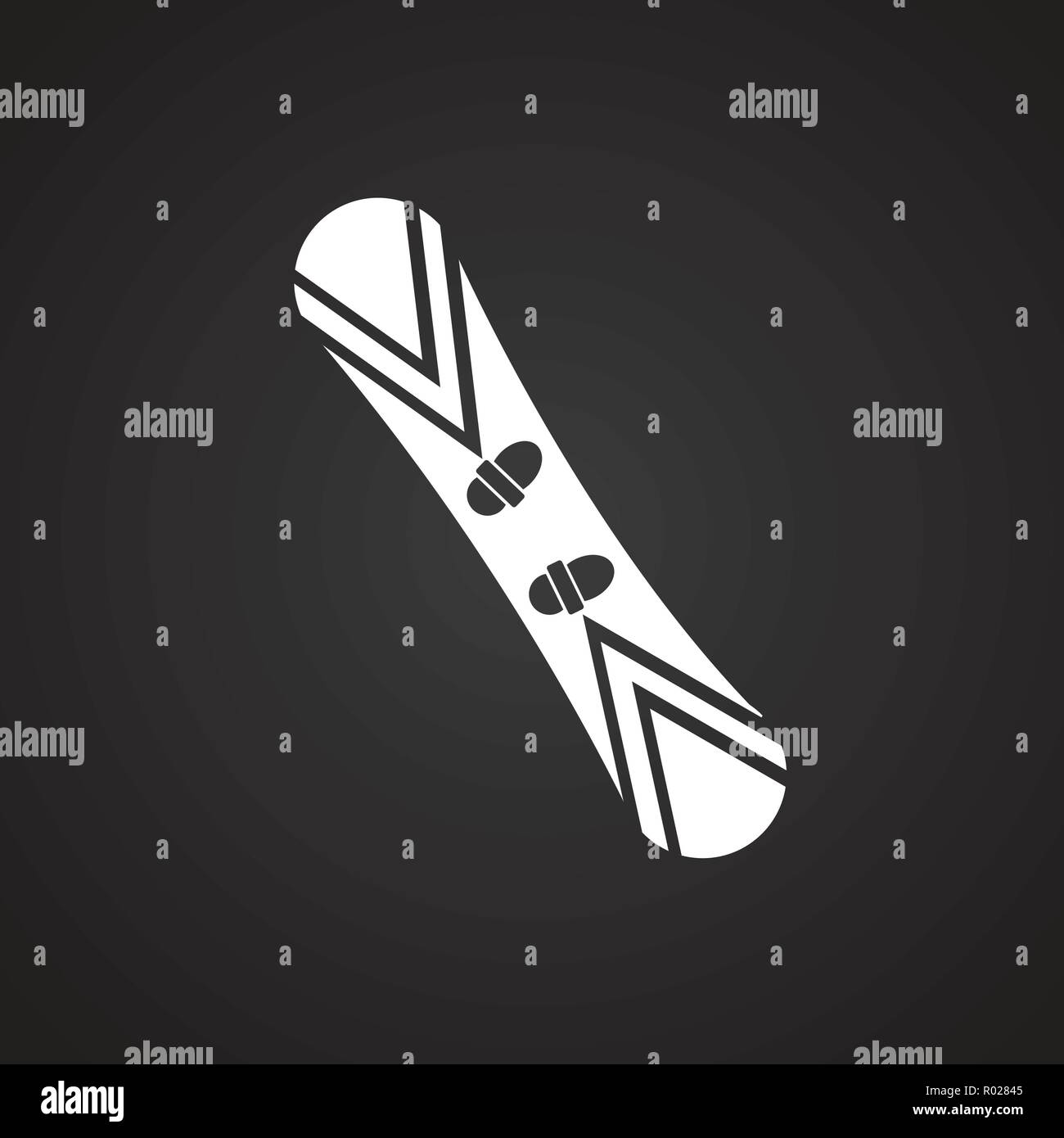 Snowboard on black background Stock Vector Image & Art - Alamy