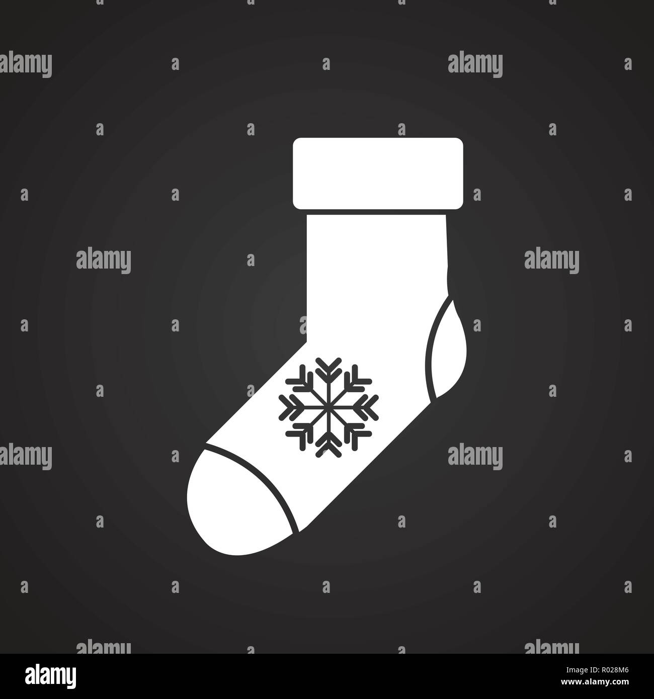 Warm sock on black background Stock Vector Image & Art - Alamy