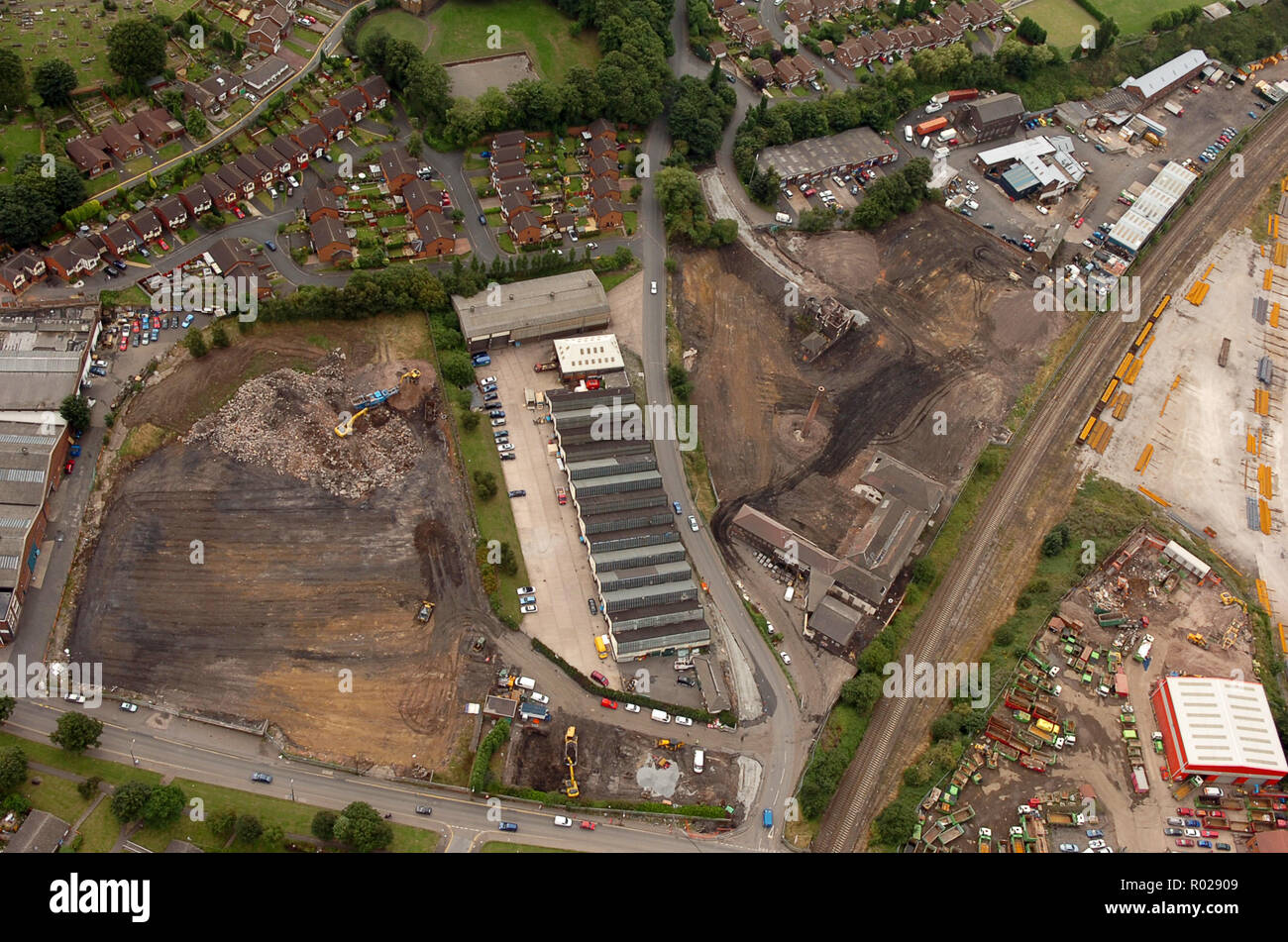 Aerial view of the Old Royal Brierly Crystal works Stock Photo - Alamy