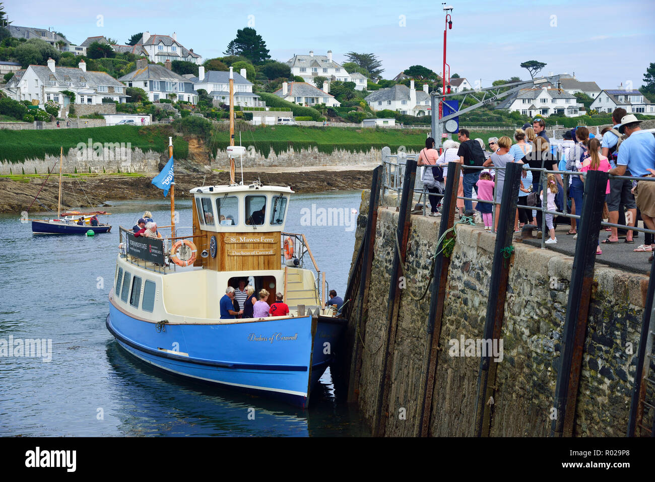 The St. Mawes to Falmouth ferry (named Duchess of Cornwall) arrives at ...