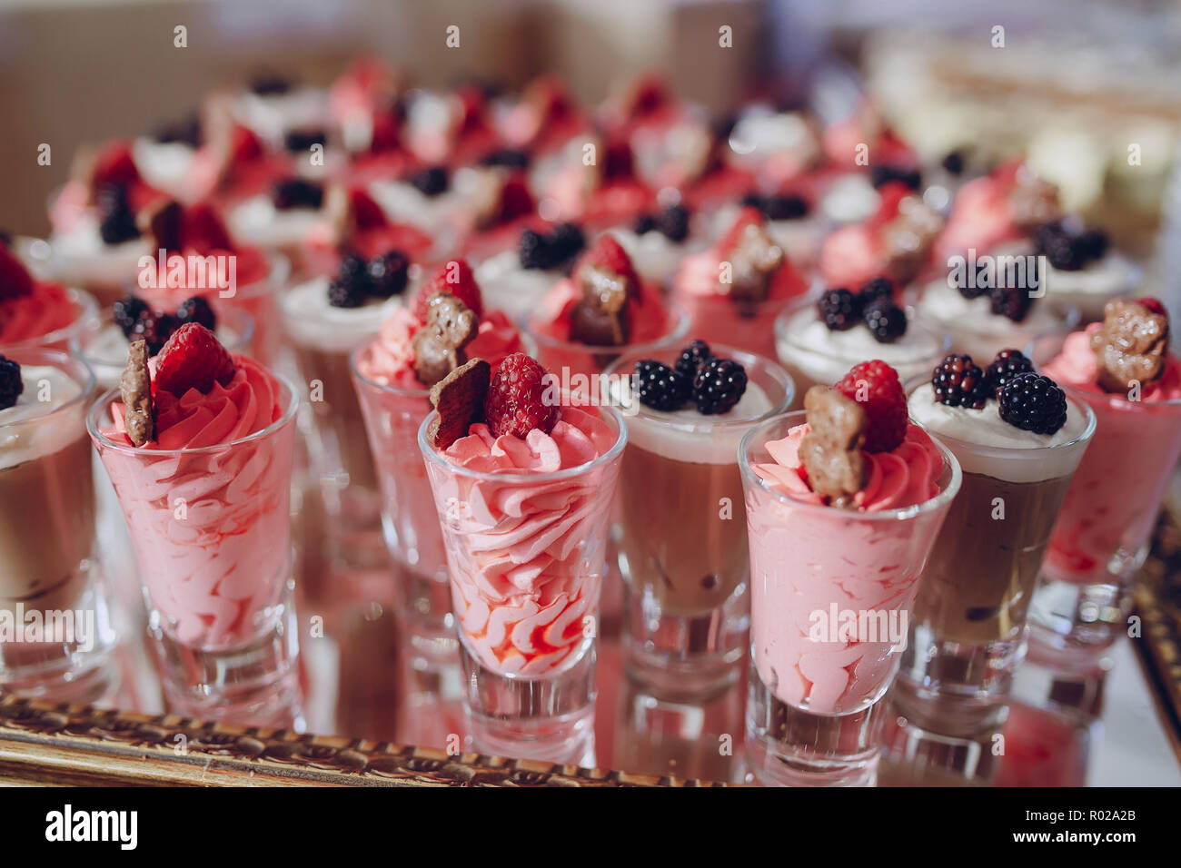 wedding dessert cream Stock Photo - Alamy