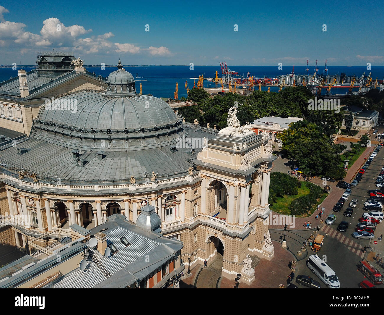 Bird's eye view of a beautiful building Stock Photo - Alamy