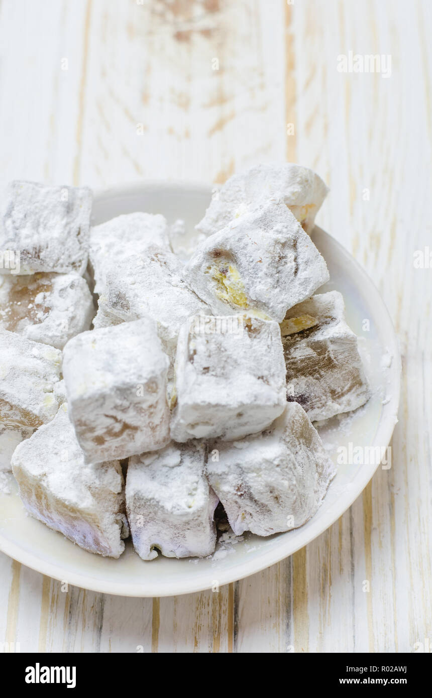 White turkish delight hi-res stock photography and images - Alamy