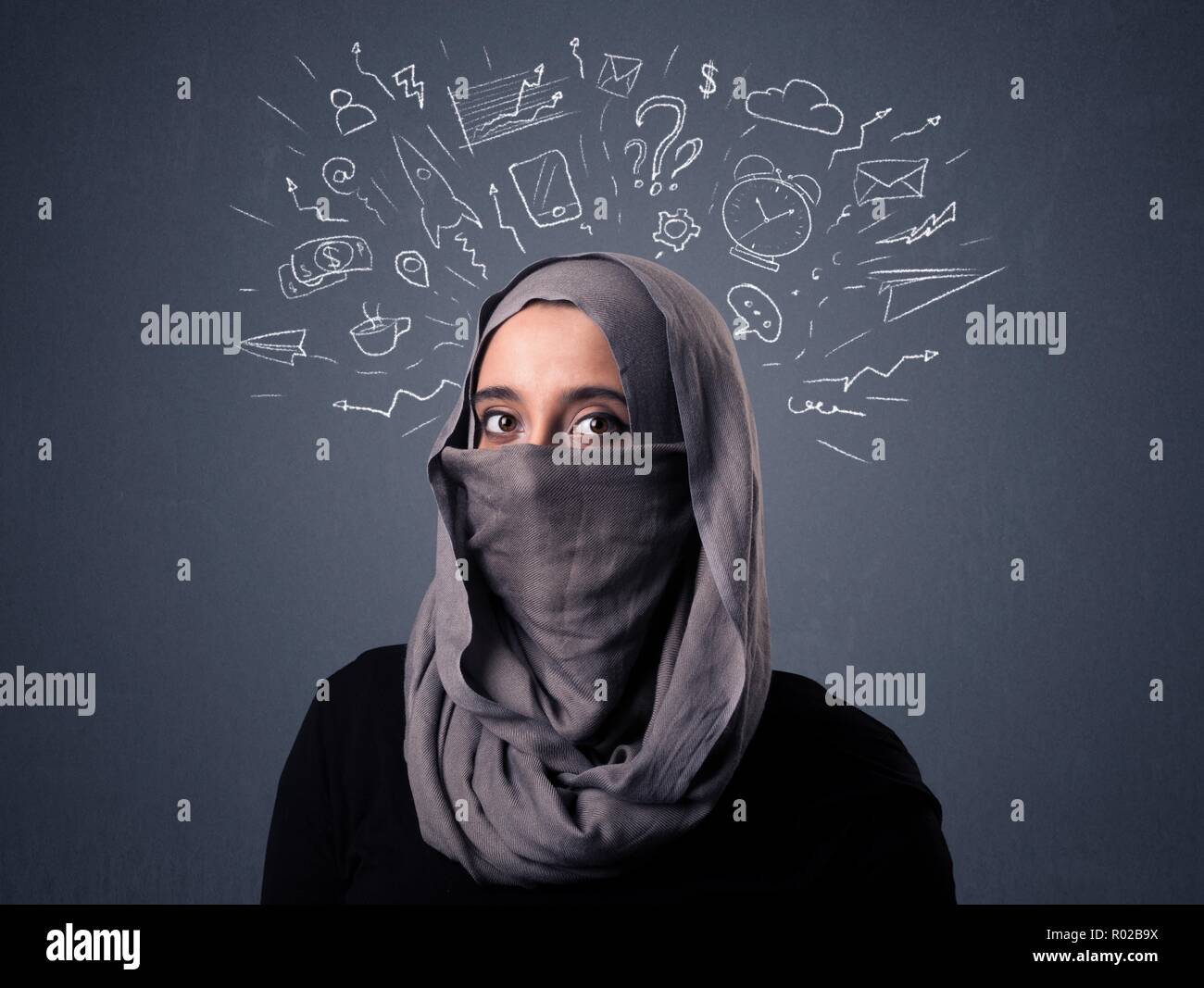 Niqab drawing hi-res stock photography and images - Alamy
