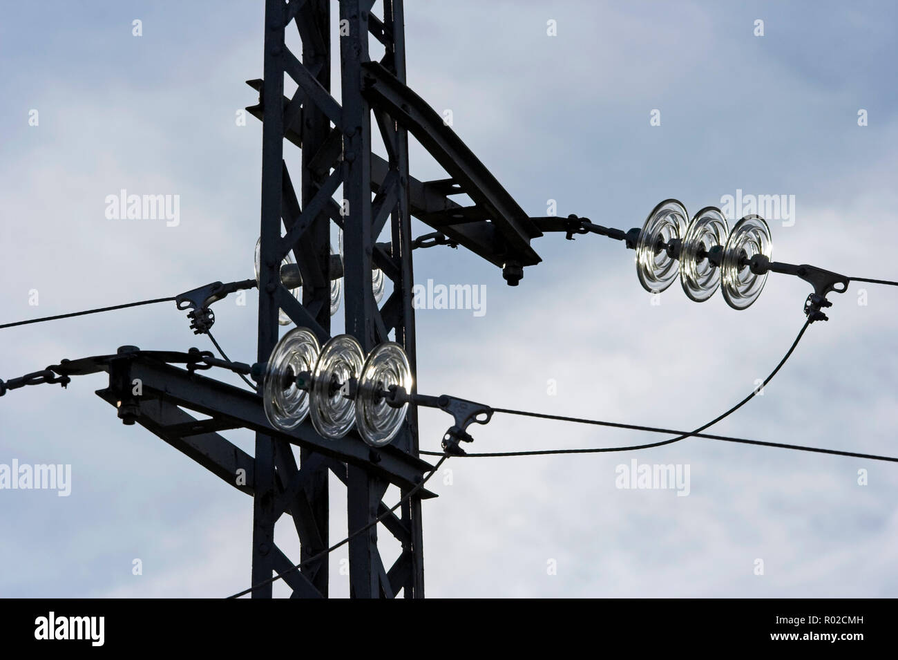 Interesting electricity or communication links with glass Stock Photo ...