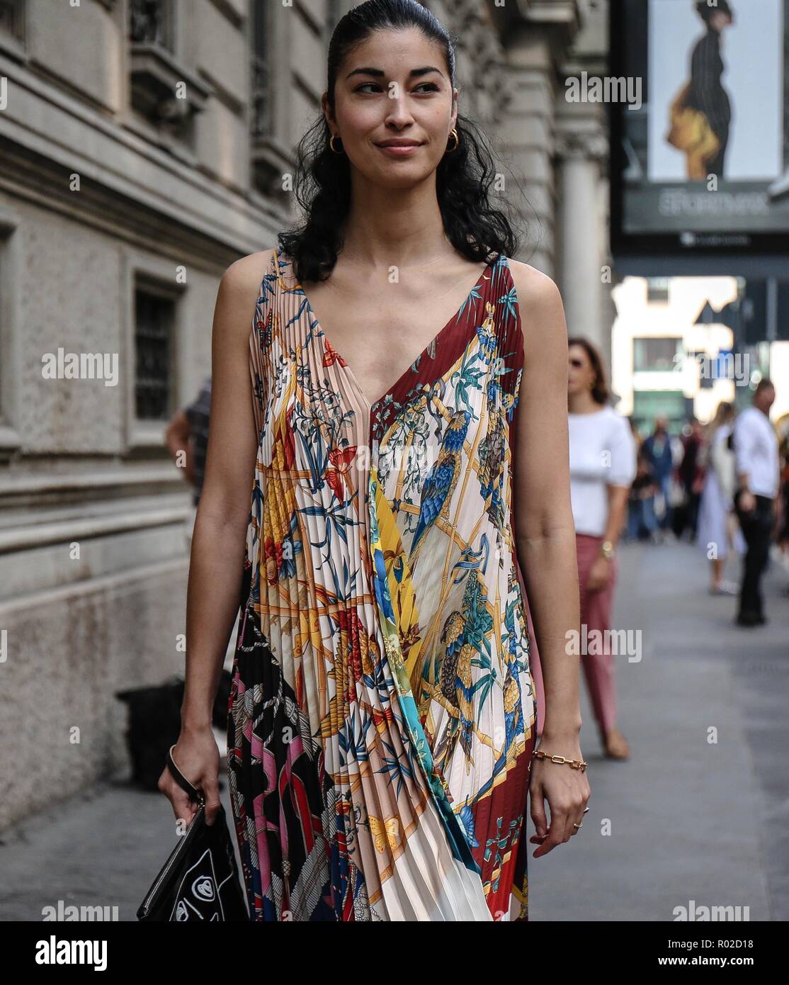 MILAN, Italy- September 22 2018: Caroline Issa on the street during the ...