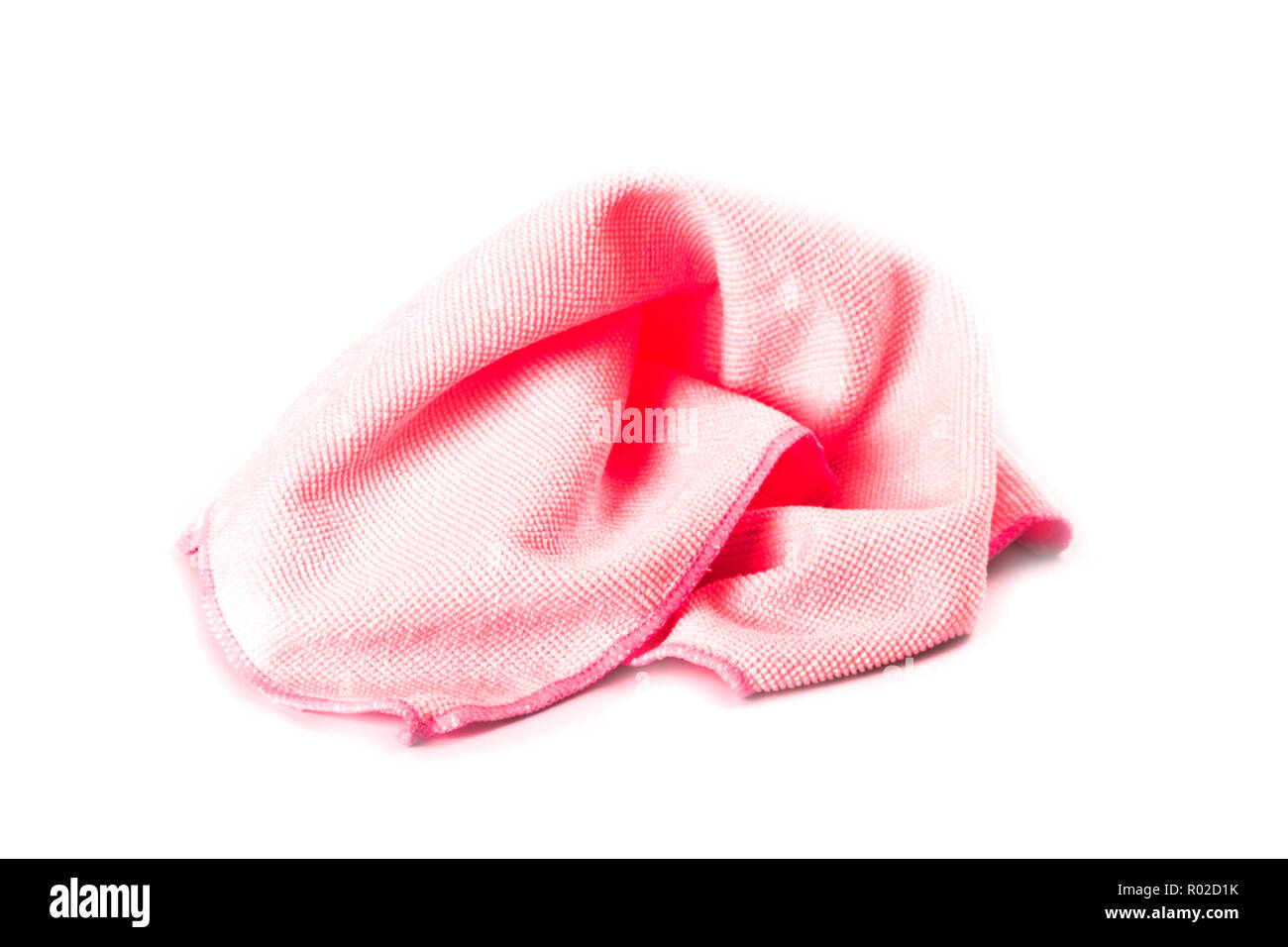 pink rag isolated on white background Stock Photo - Alamy