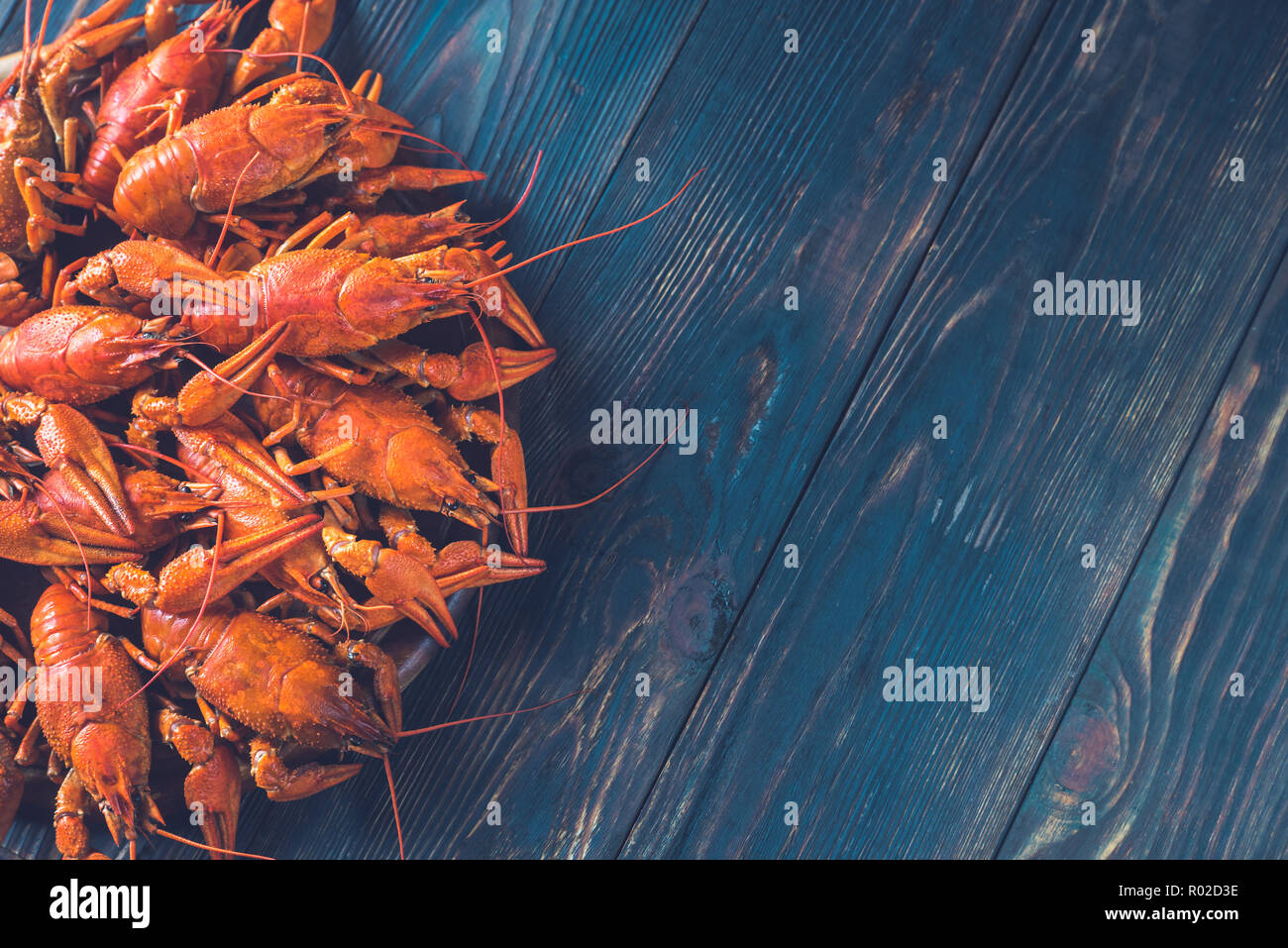 Boiled crayfish: top view Stock Photo - Alamy
