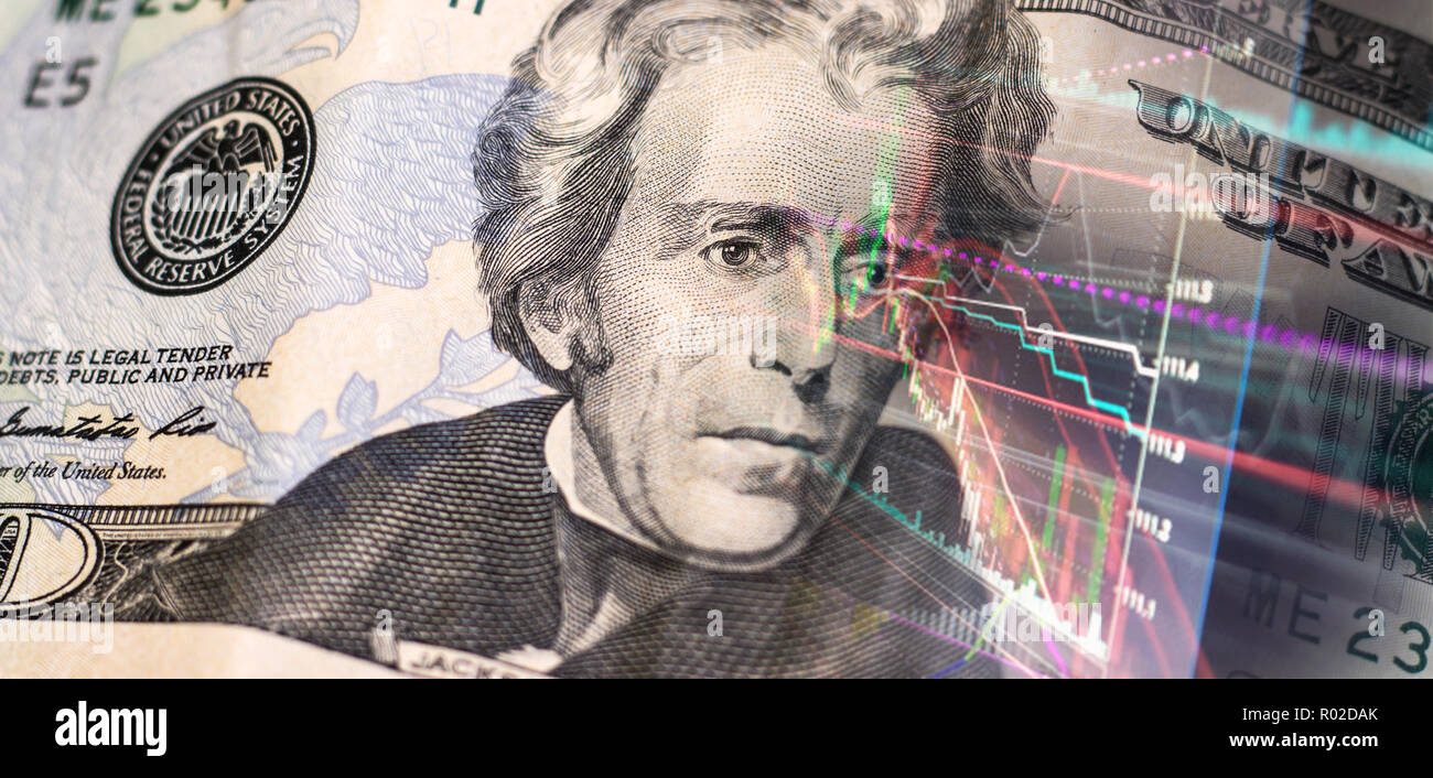 Finance background with money and with stock chart. Finance concept ...