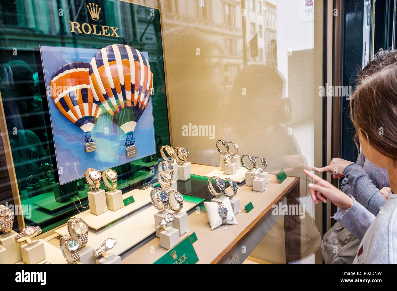 Retail store stores business businesses rolex watches hi-res stock ...