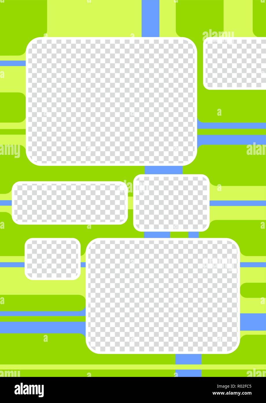 Colorful page for scrapbooking. Retro design square photo frames in ...