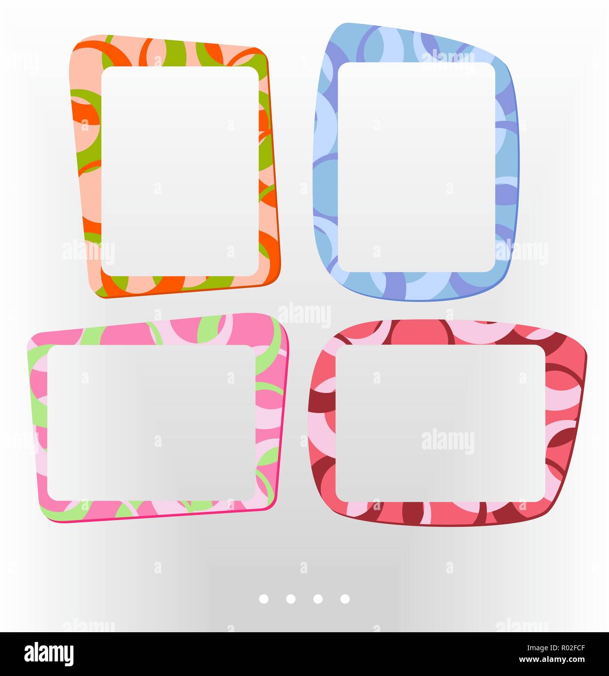 Vector colorful frames for photo or illustration. Decorative frame in ...