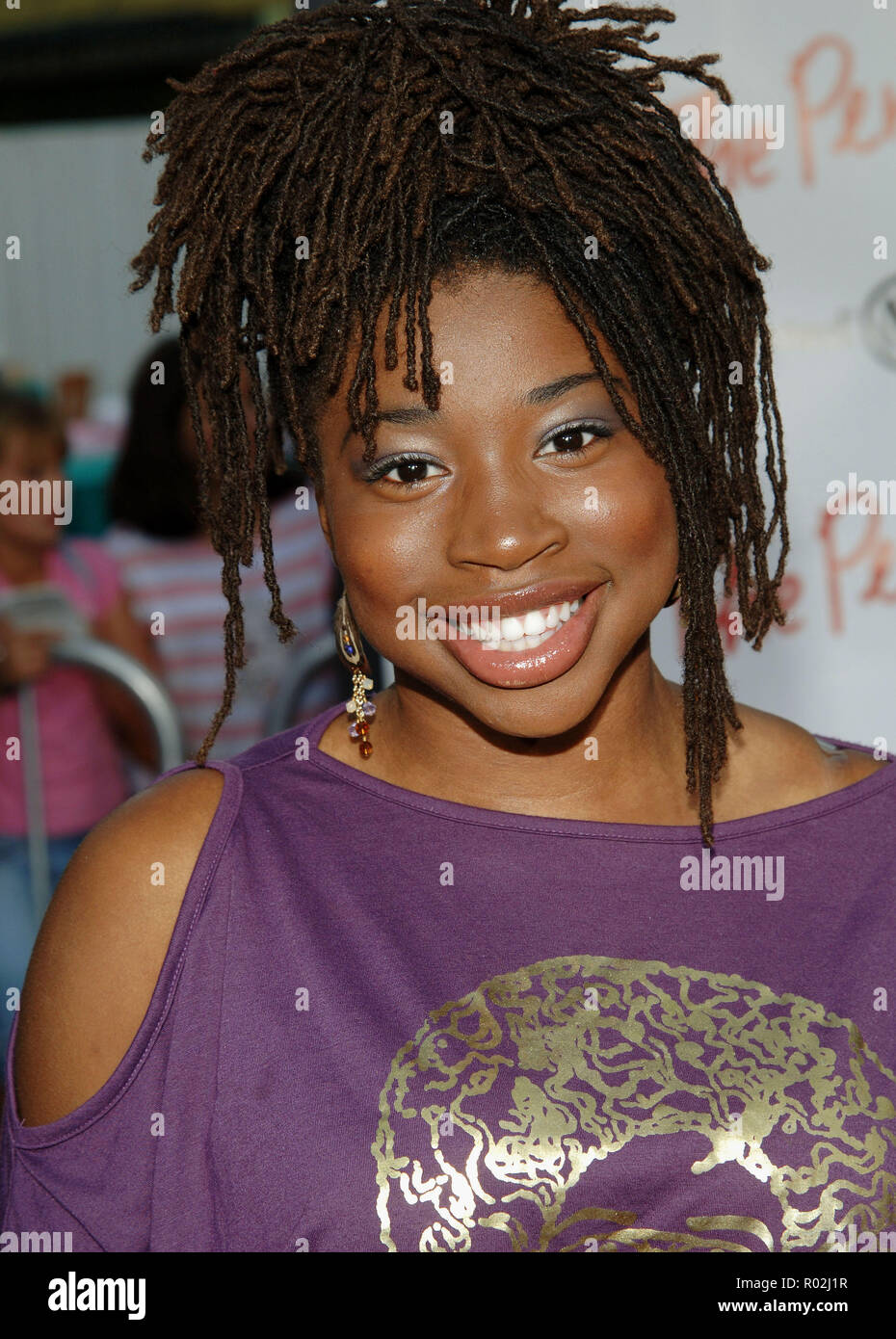 Giovanne arriving at the Perfect Man Premiere at the Universal Studio ...