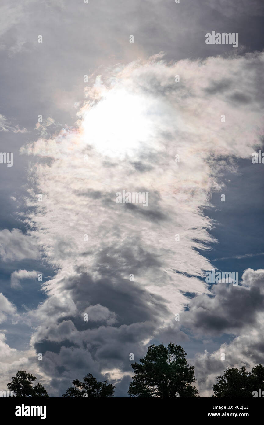 Unusual sun & cloud formations in central Colorado; USA Stock Photo - Alamy