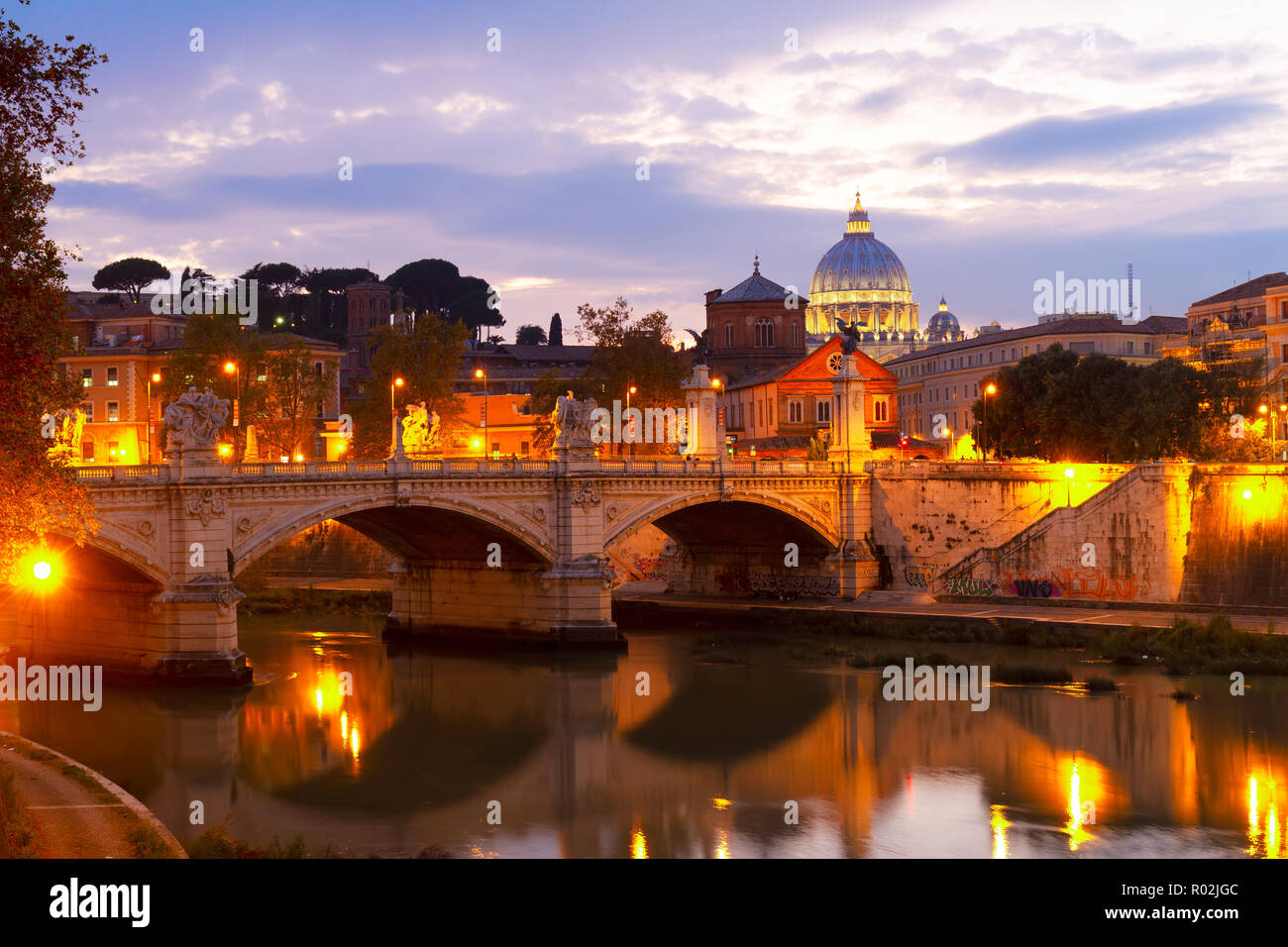 St. Peter's cathedral over bridge Stock Photo - Alamy