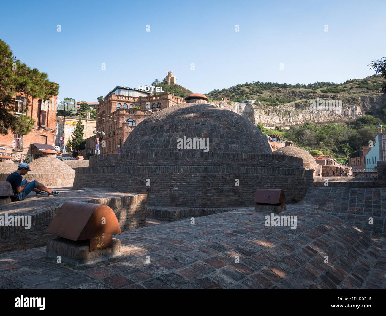 The sulphur baths in the city centre of Tbilisi, Georgia Stock Photo ...