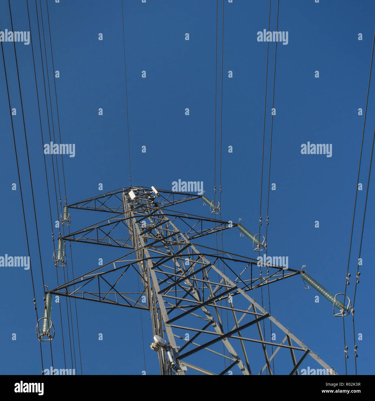 High Voltage Electricity Powerline Insulators High Resolution Stock ...