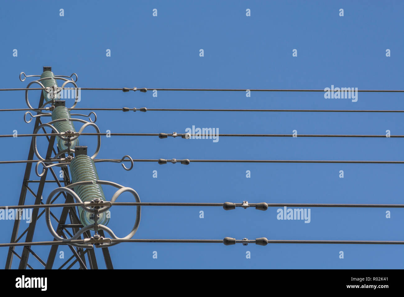 High Voltage Electricity Powerline Insulators High Resolution Stock ...