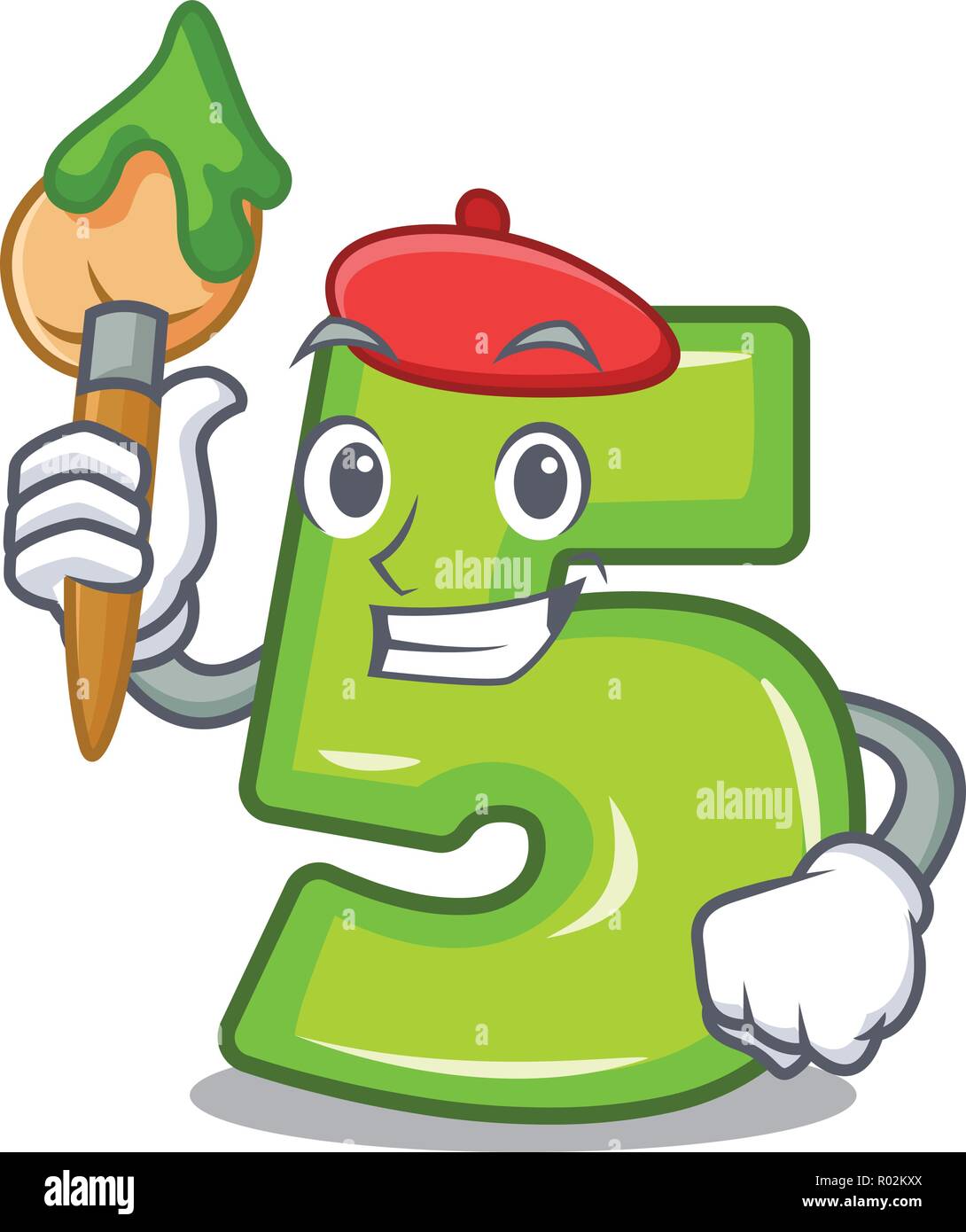 Artist character number five at wooden door Stock Vector Image & Art ...