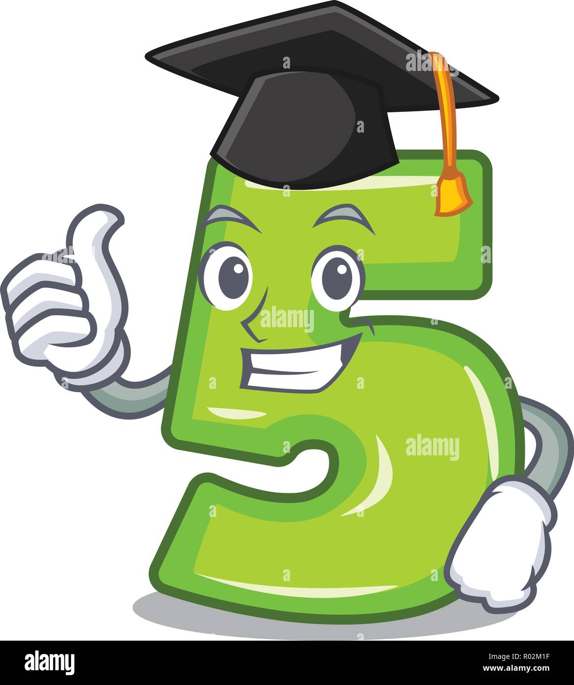 Graduation cartoon house number five on wall Stock Vector Image & Art ...