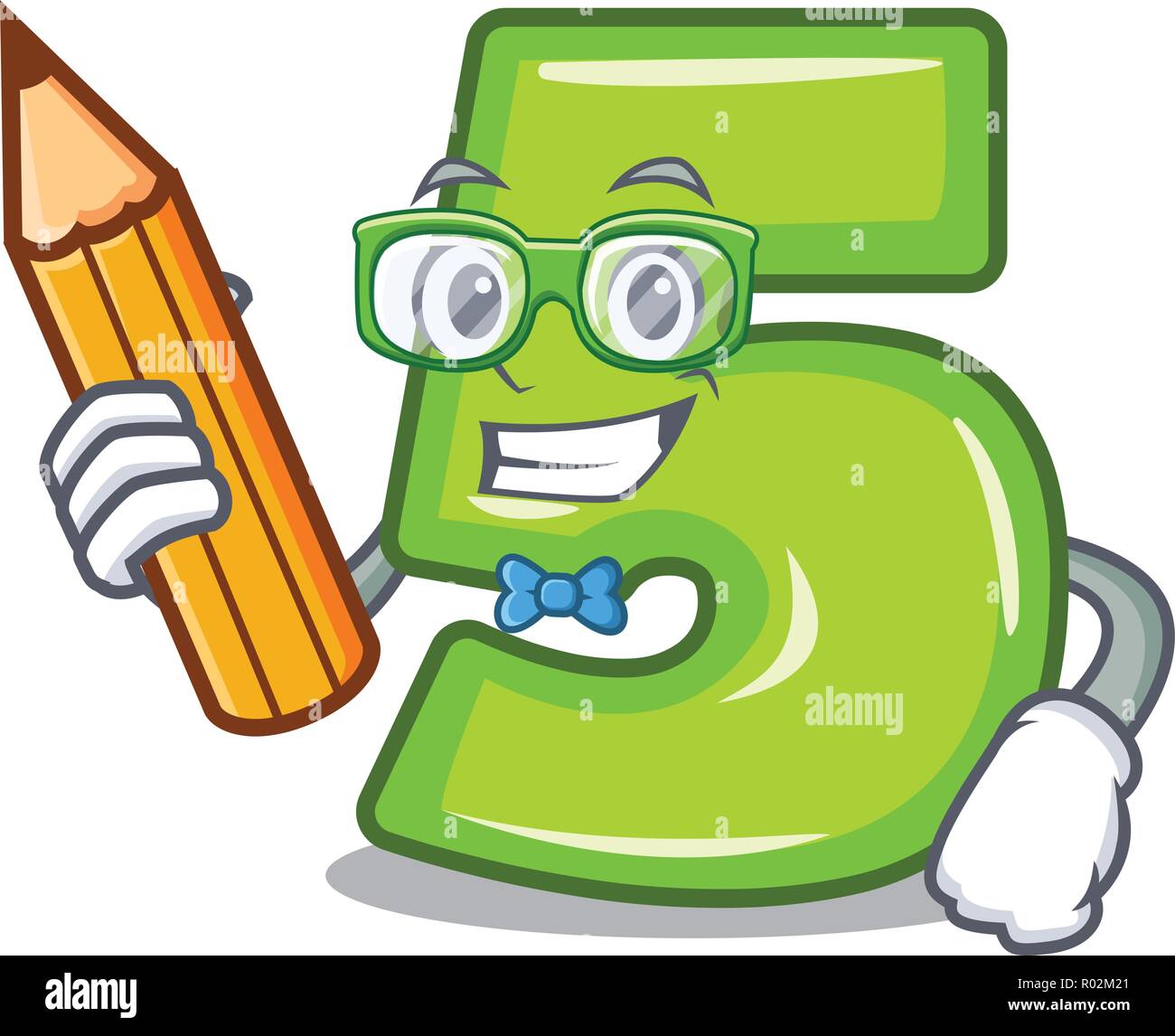 Student cartoon house number five on wall Stock Vector Image & Art - Alamy