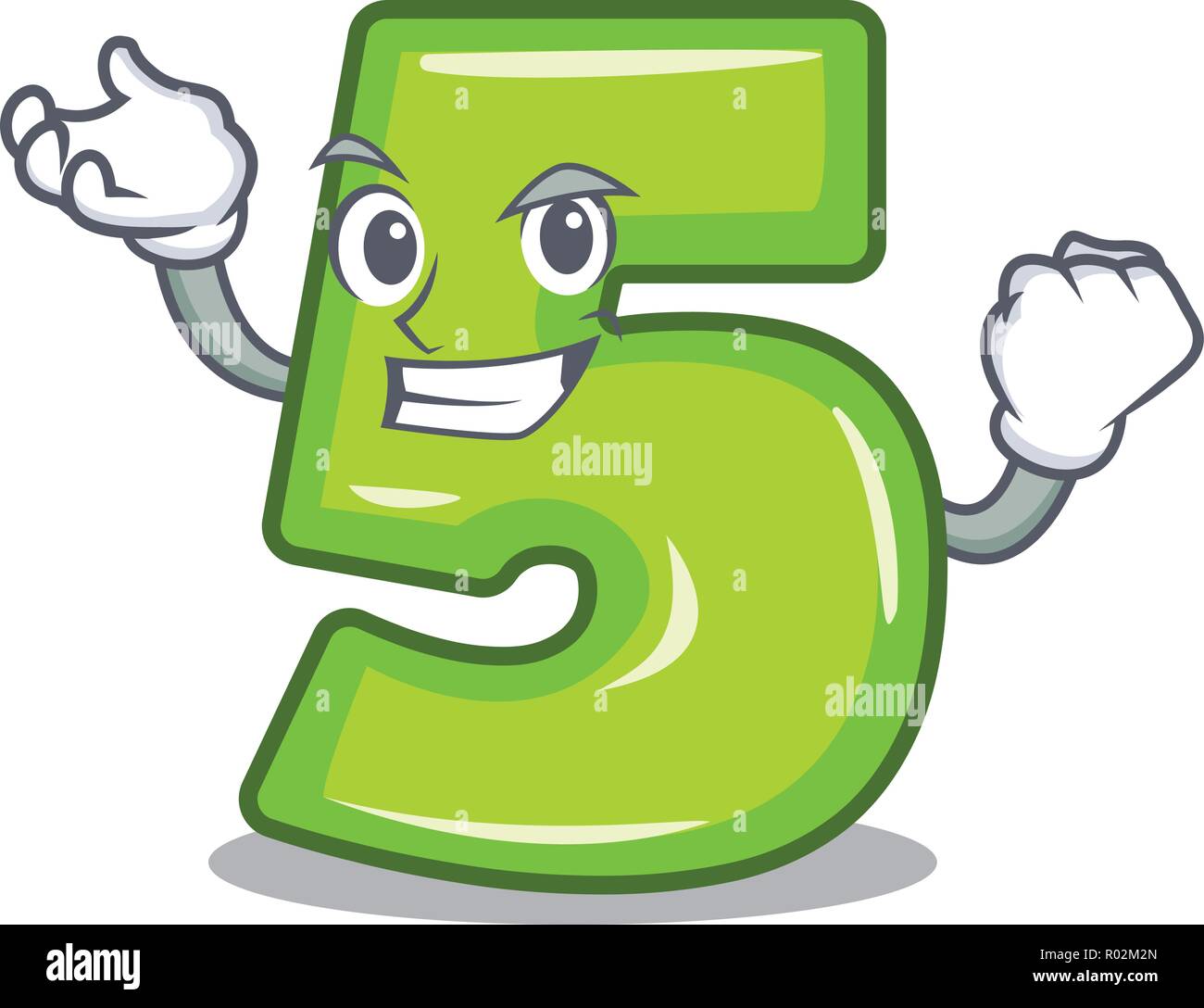 Successful cartoon house number five on wall Stock Vector Image & Art ...