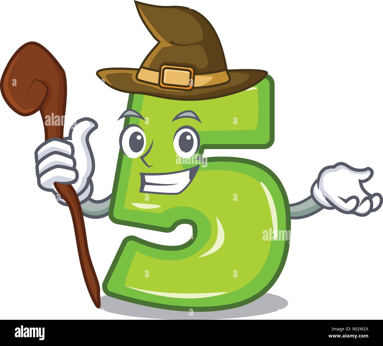 Witch number five isolated on the mascot Stock Vector Image & Art - Alamy