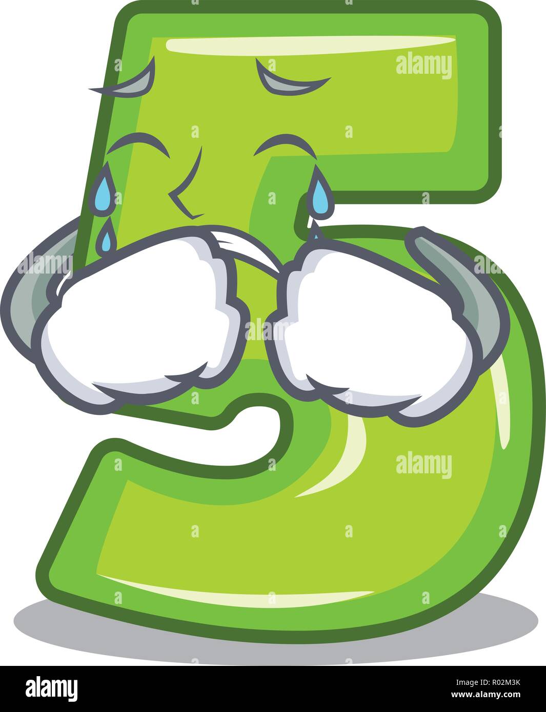 Crying number five isolated on the mascot Stock Vector Image & Art - Alamy