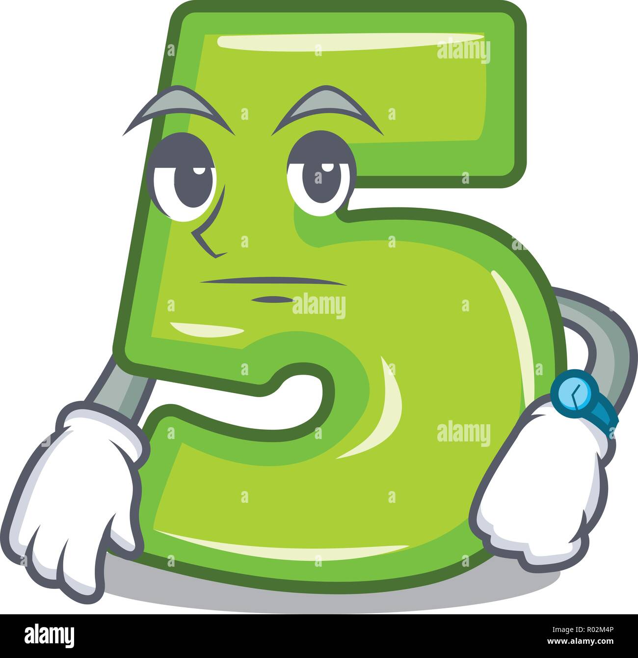 Waiting cartoon number five engraved on stone Stock Vector Image & Art ...