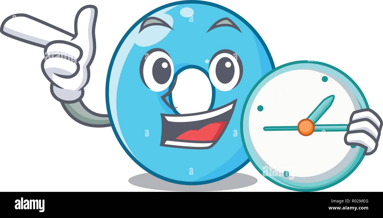 With clock the number zero on a cartoon Stock Vector Image & Art - Alamy