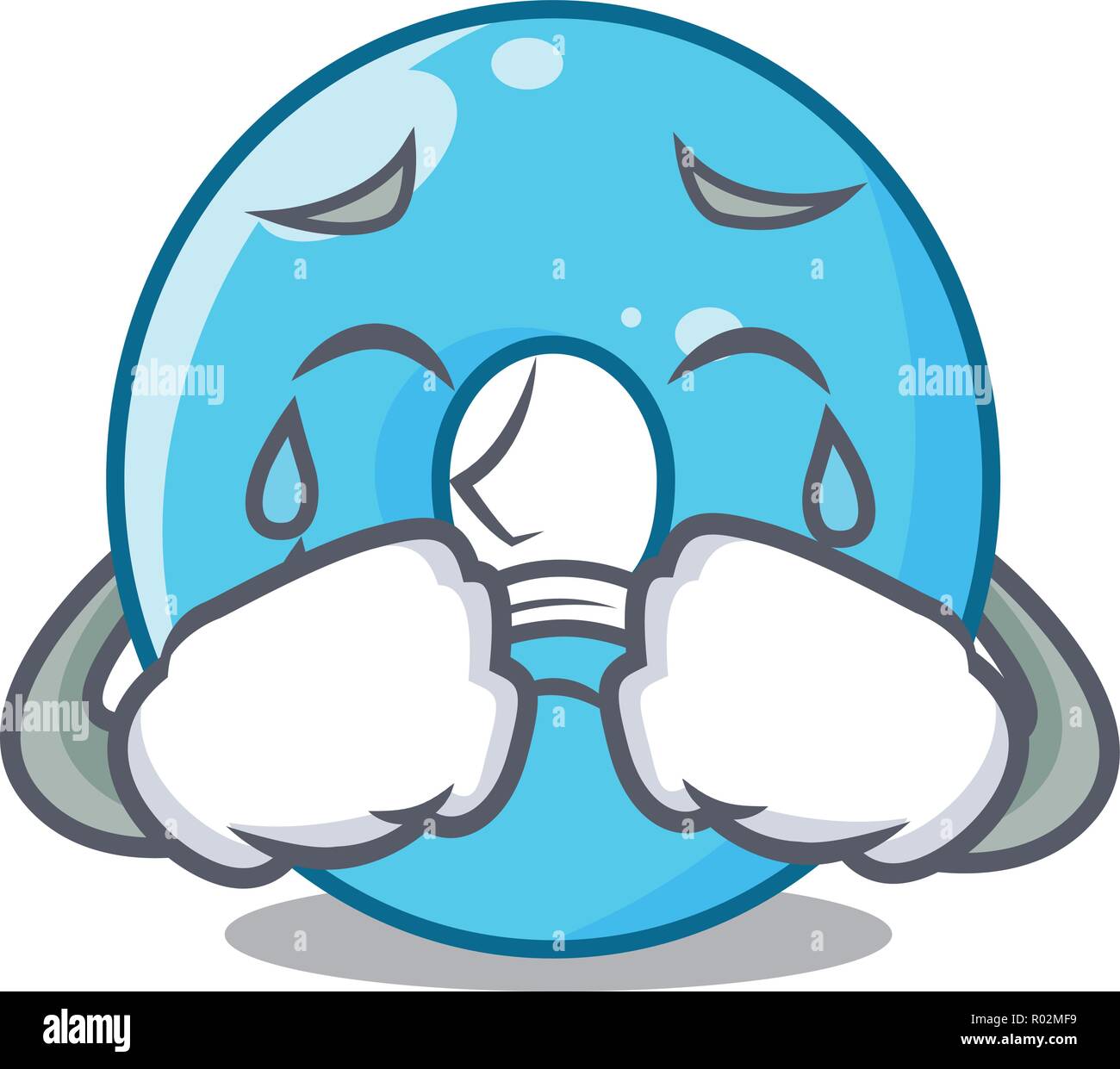 Crying cartoon the number zero color blue Stock Vector Image & Art - Alamy
