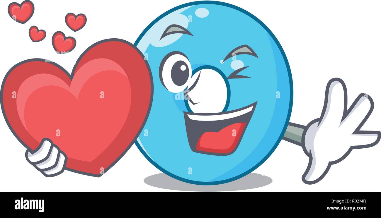 With heart cartoon the number zero color blue Stock Vector Image & Art ...