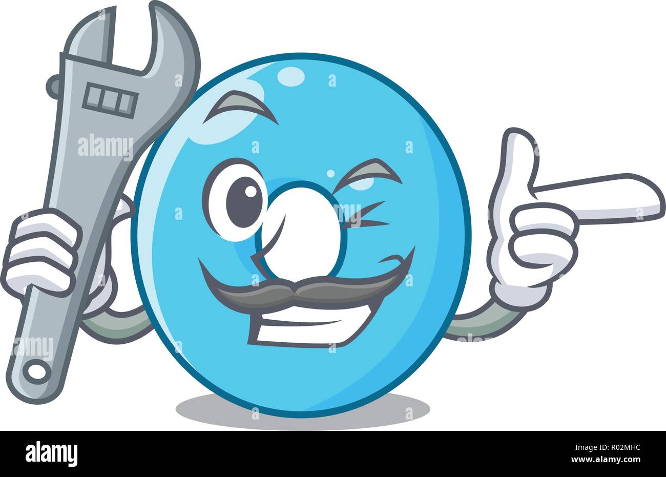 Mechanic number zero isolated on the mascot Stock Vector Image & Art ...