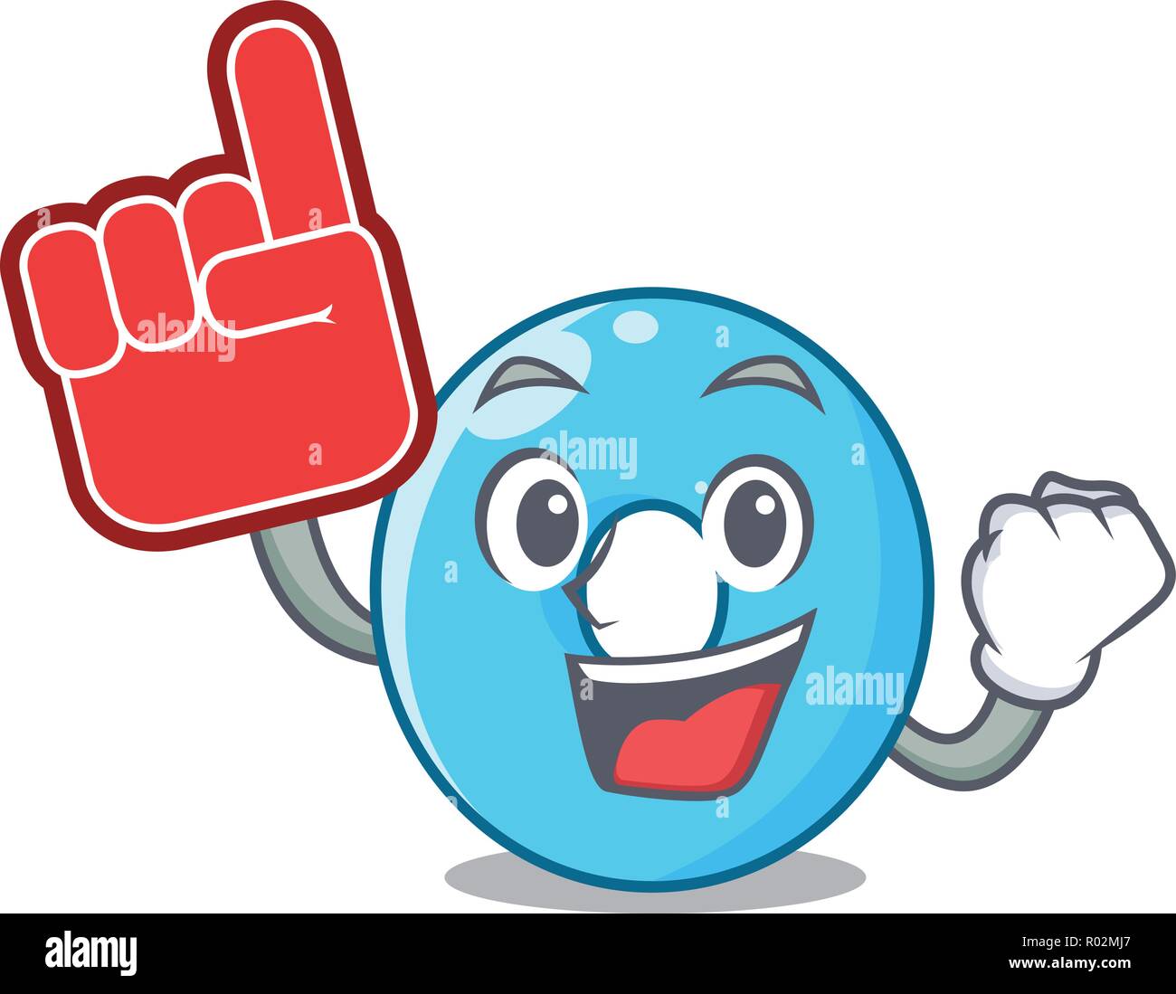 Foam finger number zero isolated on the mascot Stock Vector Image & Art ...