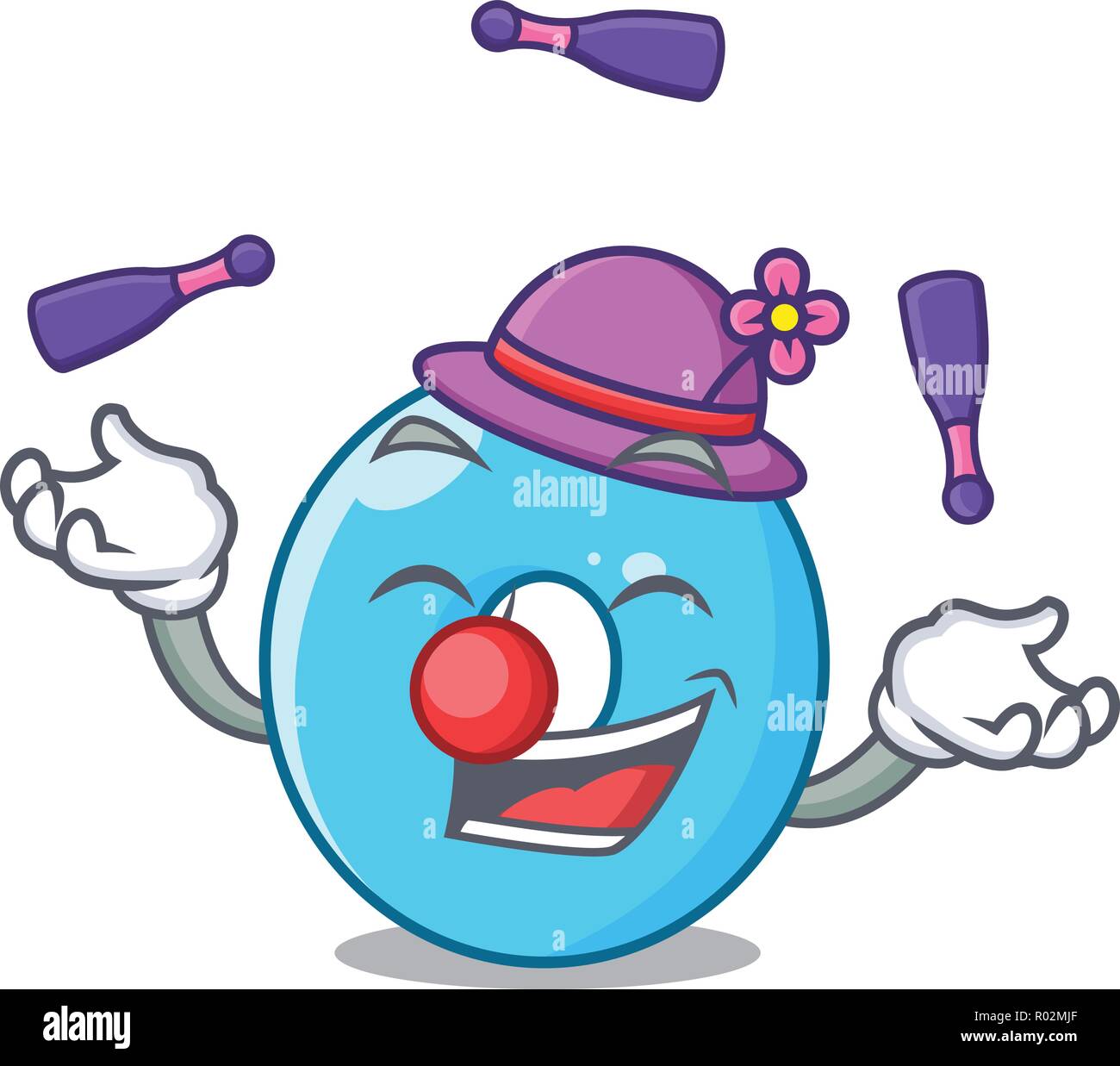 Juggling number zero isolated on the mascot Stock Vector Image & Art ...