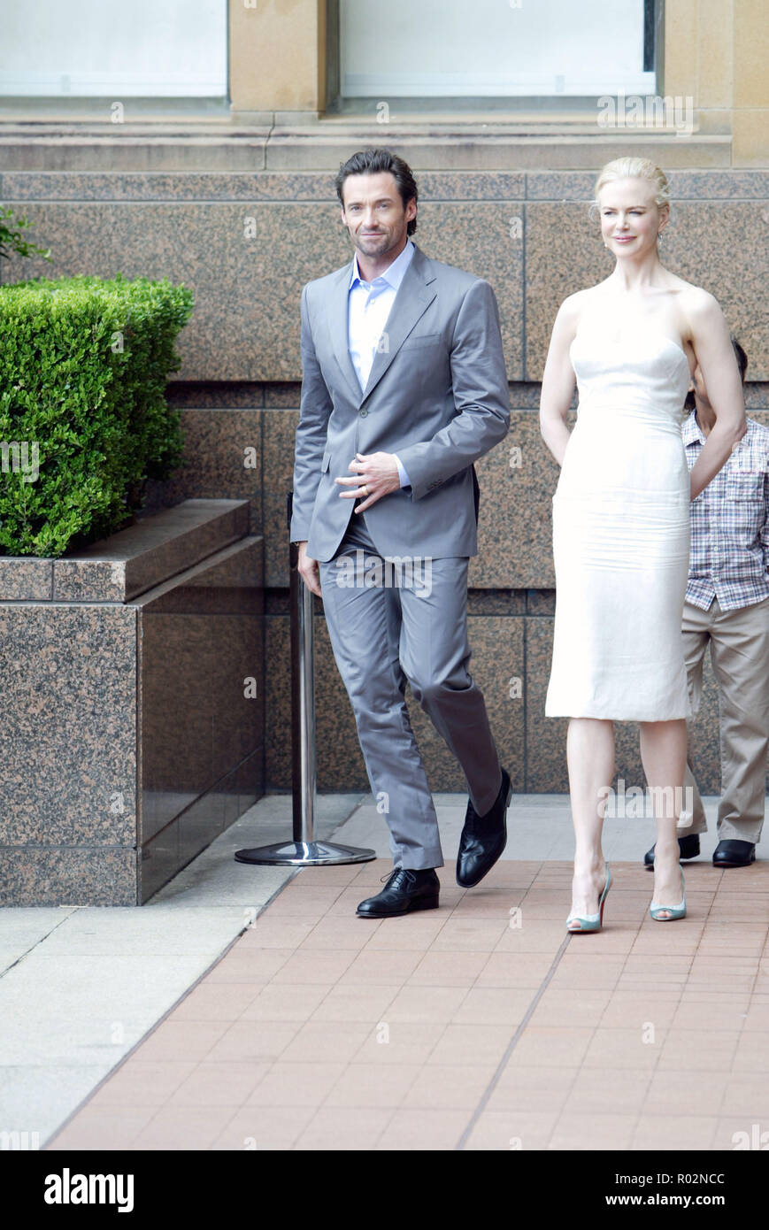Nicole Kidman, Hugh Jackman and Brandon Walters The media conference ...