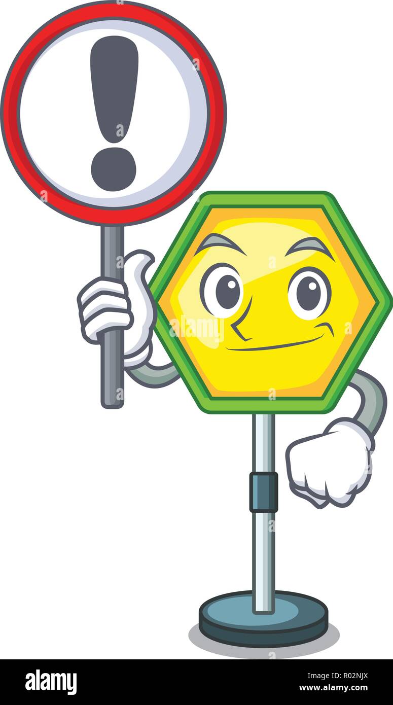 With sign character traffic sign regulatory and warning Stock Vector ...