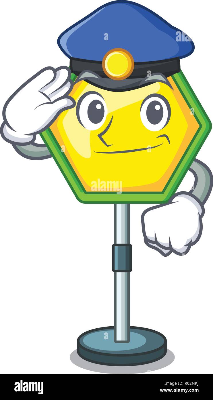 Police character traffic sign regulatory and warning Stock Vector Image ...