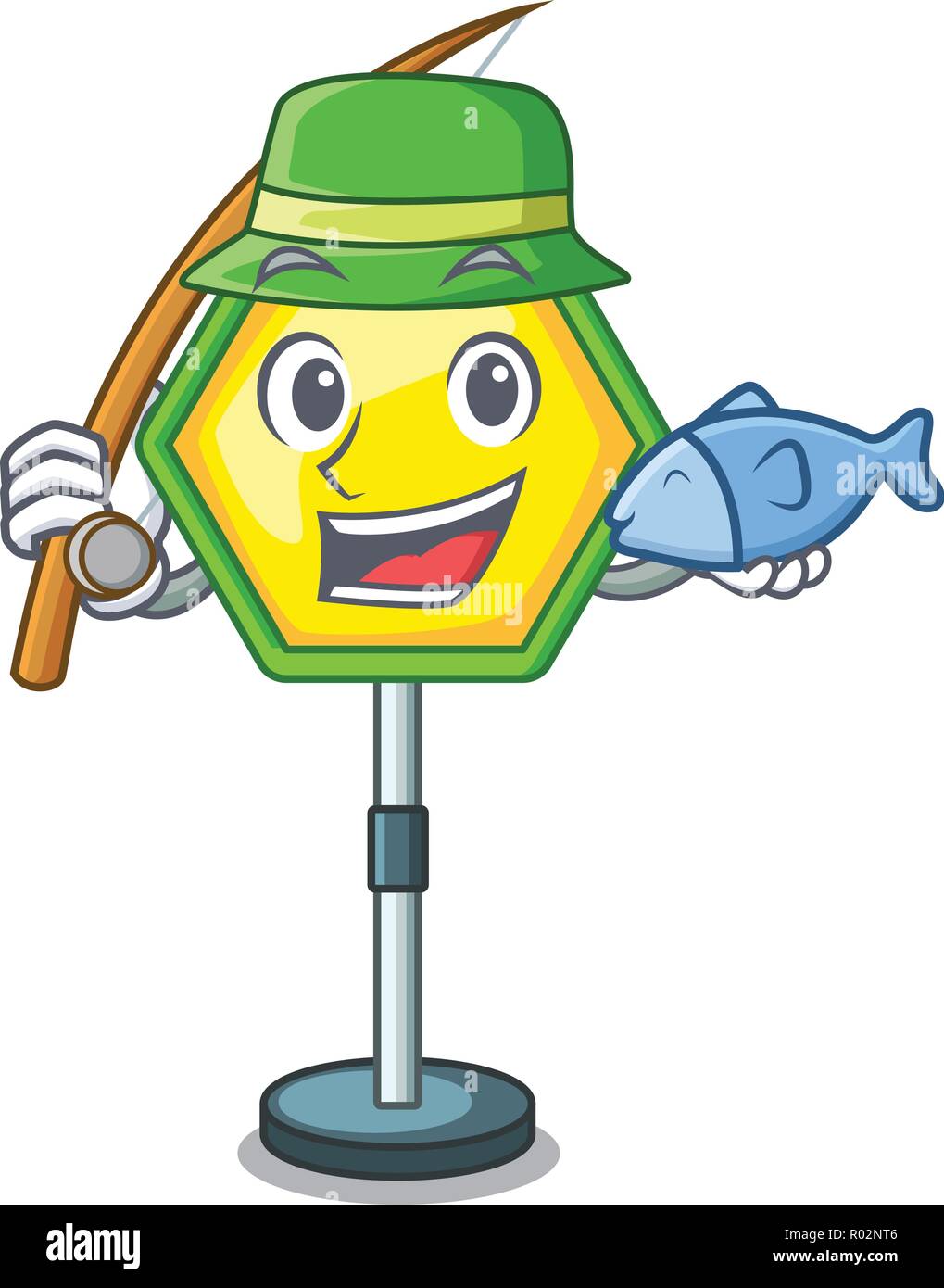 Fishing road traffic sign on the cartoon Stock Vector Image & Art - Alamy