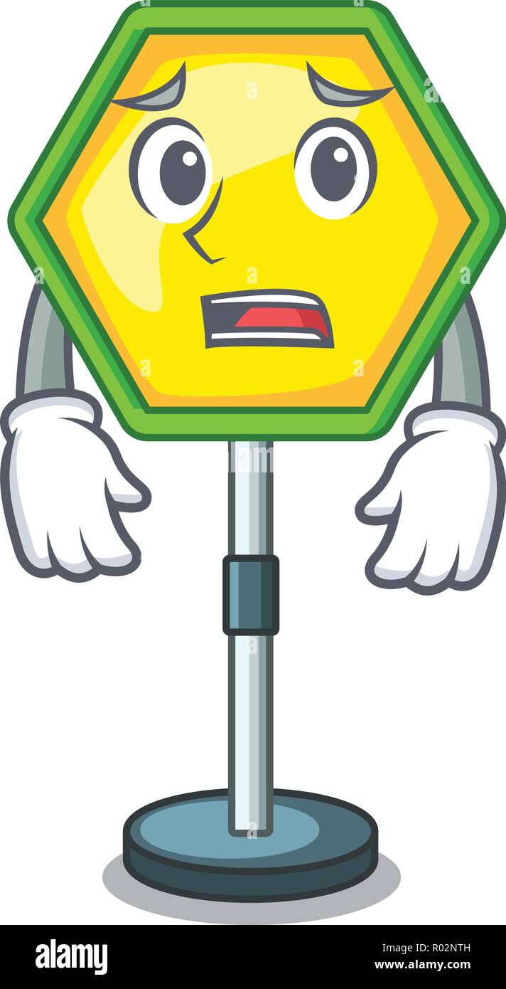 Afraid road traffic sign on the cartoon Stock Vector Image & Art - Alamy
