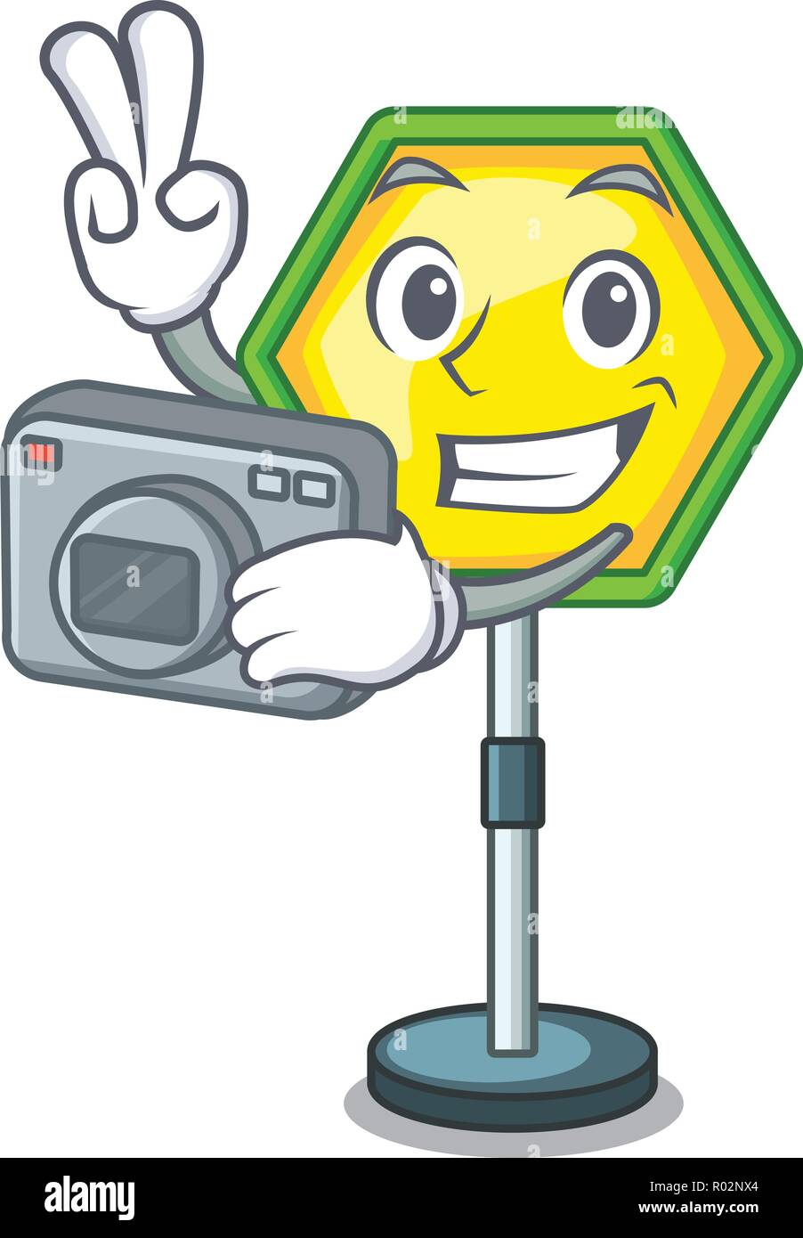 Photographer road traffic sign on the cartoon Stock Vector Image & Art ...