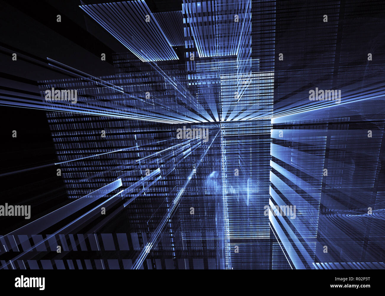 Computer generated abstract tehnology image. Three-dimensional 3D ...
