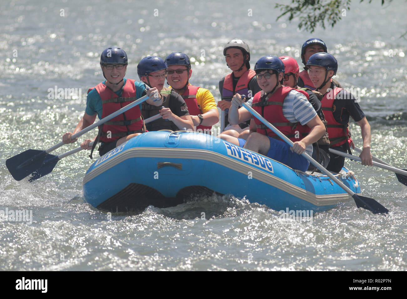 Kiulu Sabah Malaysia - Oct 18, 2018 : Group of adventurer doing white ...