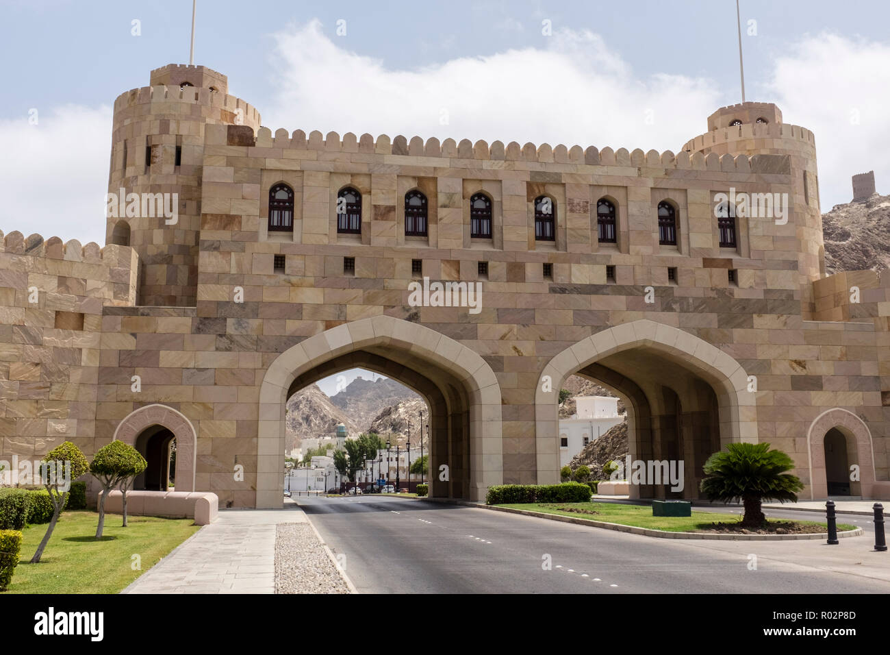 Muscat Gate Museum, which straddles the road between the corniche and ...