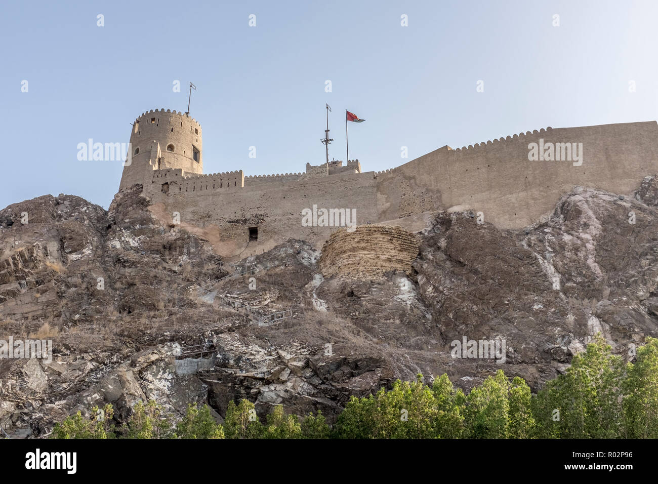 Mutrah Fort, built by the Portuguese in the 16th century, which ...